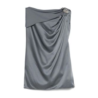 Lanvin Asymmetrisches Top mit Arp&egrave;ge-Ringdetail - - Tops - Damen - Grau - M