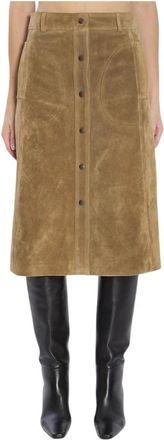 Arma Femme, Jupes, Vert, Taille: 38 FR Elen Suede Skirt