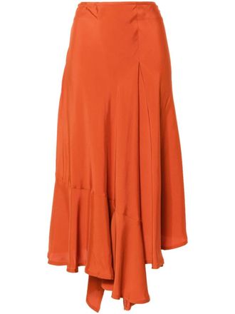 Colville chemise asymétrique à plis - Orange
