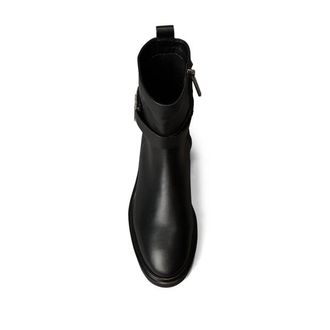 Calvin Klein Reißverschlussleder - schwarze Stiefel