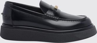 Tod's Keil-Loafer aus geb&uuml;rstetem Kalbsleder mit metallischem Logo