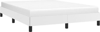 vidaXL Cadre de lit sans matelas blanc 140x190 cm similicuir Vidaxl