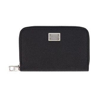 Dolce & Gabbana Elegante Rei&szlig;verschluss-Kalbsleder-Geldb&ouml;rse - - Accessories - Herren - Schwarzk - ONE SIZE