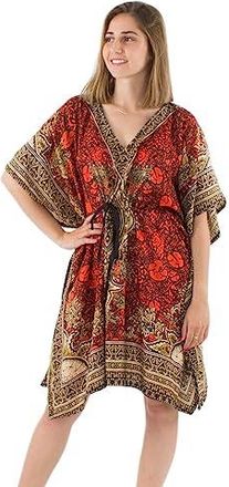 Coline Robe Tunique de Plage (FR/ES, Alpha/Lettres, Taille Unique, Taille Normale, Taille Normale, Orange)