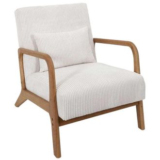 Paris Prix Fauteuil C&ocirc;tel&eacute; Design Scott 75cm Beige