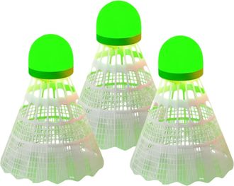 Generico Leuchtende Badminton-, 3 St&uuml;ck, Windschutz f&uuml;r leuchtendes Training, Badmintonausr&uuml;stung, f&uuml;r Garten, Rasen, Outdoor, Familie, Erwachsene, Kinder, Hin