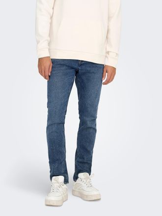 Only & Sons Slim-fit-Jeans ONLY & SONS ONSLOOM SLIM BOX PIM DNM MU OTL, Herren, Gr. 28, L&auml;nge 32, medium blau denim, Denim/Jeans, Obermaterial: 50% Baumwolle, 30%