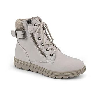White Mountain Shoes Kelsie Bottines à lacets style randonnée pour femme, Blanc hiver/bruni/fabuleux, 37.5 EU