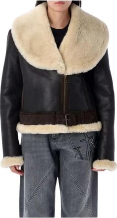 J.W.Anderson Femme, Vestes, Brun, Taille: 38 FR Blouson Aviateur