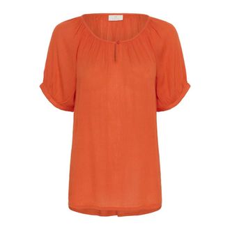 Kaffe Femme, Blouses et Chemises, Orange, Taille: 40 FR Chemisier Raglan Amber en Grenadine