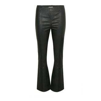 Part Two Schwarze Stretch Bootcut Lederhose - - Trousers - Damen - Schwarzk - M
