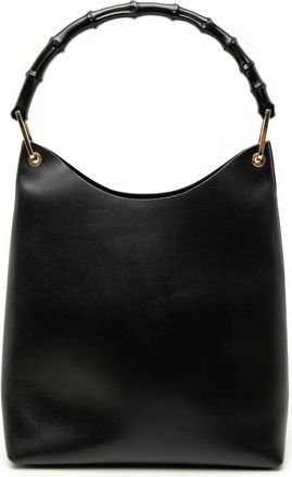 Gucci Hobo Bags - Leather Bamboo Shoulder Bag - Gr. unisize - in Schwarz - f&uuml;r Damen