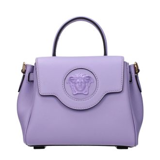 Versace Sacs &agrave; main pour femme Cuir rose/lilas