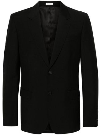 Alexander McQueen veste de costume à boutonnière - Noir