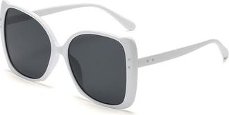 Generic Lunettes De Soleil Tendance &Agrave; Monture Large Et D&eacute;corative For Hommes Et Femmes, Id&eacute;ales For Les F&ecirc;tes, Les Vacances Et Les Photos.(White)