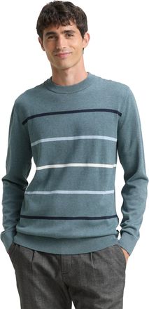 Tom Tailor Herren 1050619 Strickpullover mit Streifen, 39985-Stormy Teal Multicolor Stripe, L