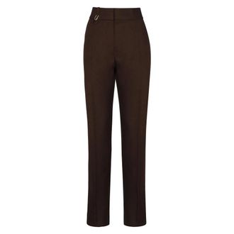 Jacquemus Elegante Viskose-Seidenhose - - Trousers - Damen - Braun - S