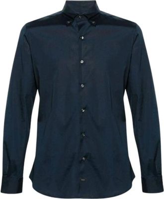 Fay Homme, Chemises, Bleu, Taille: 2XL Chemise Stretch Boutonn&eacute;e