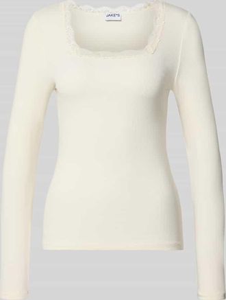 Jake*s Casual Slim Fit Langarmshirt aus Baumwoll-Mix