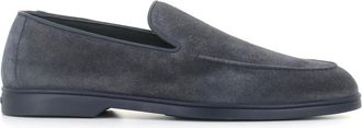 Doucal's Homme, Chaussures, Bleu, Taille: 41 1/2 EU Mocassins en daim