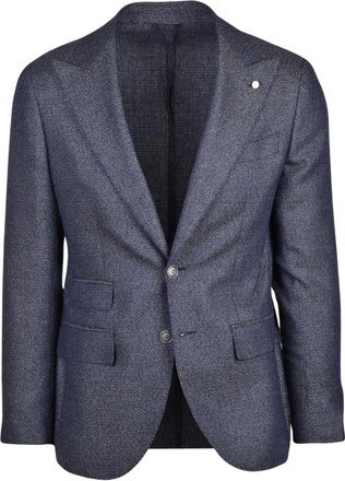 Luigi Bianchi Mantova Homme, Costumes, Bleu, Taille: M Giacca Stondata