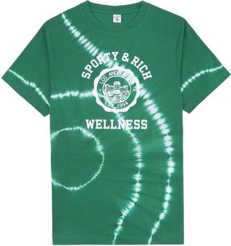 Sporty & Rich T-Shirt mit Batikmuster - Grün