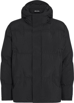 Ermenegildo Zegna Gefütterte Kapuzenjacke - Schwarz