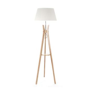 Atmosphera Lampadaire Trépied Kalo 156cm Naturel & Blanc