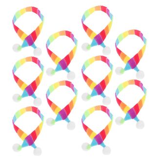 Cabilock 10St Mini-Schal kleine kleine spielzeuge Miniaturfiguren Schal Schals mit Spielzeugfiguren Pl&uuml;sch Miniaturen zum Basteln kleine Schals zum Basteln Sto