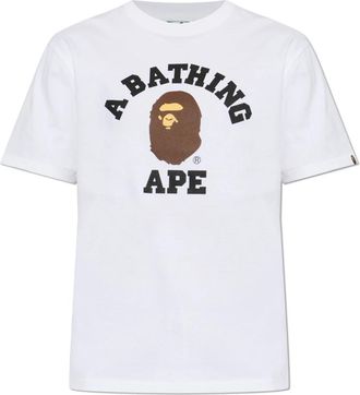 A Bathing Ape Logo T-Shirt - - Tops - Herren - Wei&szlig; - XL