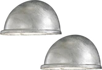 Konstsmide 2er Set Außenwandleuchten Downlight torino Stahl galvanisiert, Hausbeleuchtung