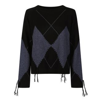 Pinko Berna Rundhals-Pullover - - Knitwear - Damen - Schwarzk - XS