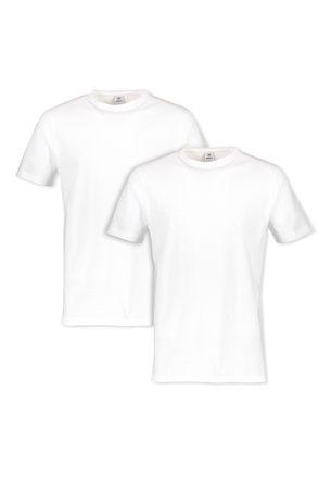 Lerros T-Shirt LERROS LERROS Doppelpack T-Shirt Rundhals in Premium Baumwollqualit&auml;t, Damen, Gr. XXL, wei&szlig;, 100% Baumwolle, Rundhals, Shirts T-Shirt, Topsell