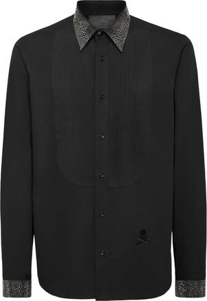 Philipp Plein Black Tie Shirt - - Shirts - Herren - Schwarzk - 3XL