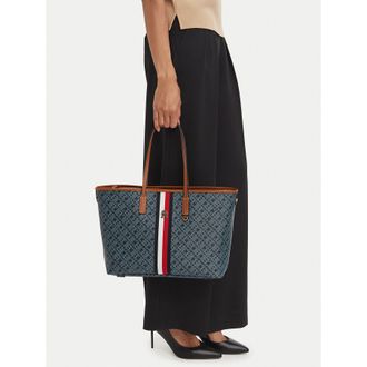 Tommy Hilfiger Handtasche Tommy Hilfiger Th Monoplay AW0AW19178 Dunkelblau