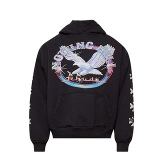 Rhude Notting Hill Eagle Kapuzenpullover Schwarz - - Sweatshirts & Hoodies - Herren - Schwarzk - M