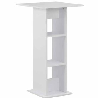 Generic Bartisch Im Modernen Design, Pub-Tisch aus Holzwerkstoff mit Integrierten Offenen Regalen f&uuml;r die Hausbar, das Wohnzimmer und Kleine R&auml;ume, 60 X 60 X 