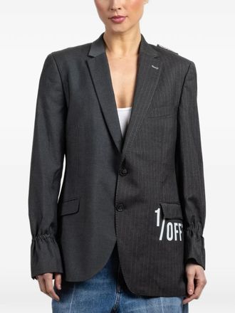 1/OFF pinstriped buttoned blazer - Gris