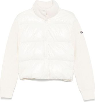 Moncler Jacke mit gestrickten Einsätzen - Weiß