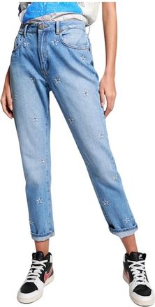 One Teaspoon Femme, Jeans, Bleu, Taille: W23 Jeans Amples Taille Haute Awesome Baggies Coupe Droite