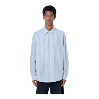 Marni Chemise en popeline de coton ray&eacute;e - Homme - Chemises - Gris - Taille: M