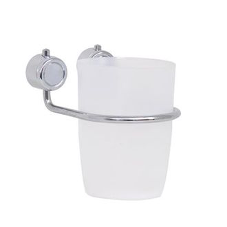 MSV 140036 Gobelet ABC/ABS/Chrome Argent/Blanc 10 x 7 x 7 cm