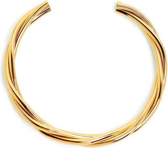 Singularu Lina Armreif. Messing mit 18 Kt Vergoldeter Beschichtung. Schmuck f&uuml;r Damen