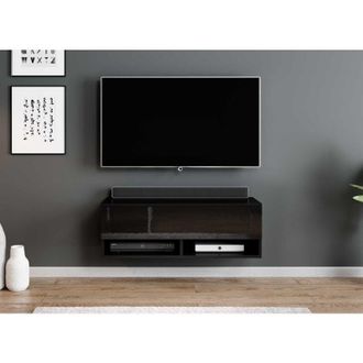 Furnix Furnix - tv Lowboard arezo TV-Schrank 100 cm Design Schwarz matt - gl&auml;nzend Schwarz