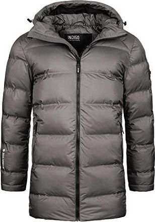 Indicode Hommes Parkkish Coat | Parka dhiver à capuche Pewter XL