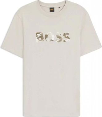 HUGO BOSS Homme, Tops, Beige, Taille: L Te Insignia T-Shirt