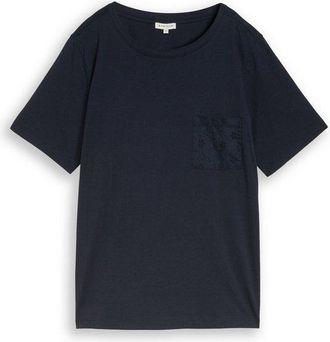 Tom Tailor T-Shirt T-Shirt Plus Size - Boxy Fit T-Shirt mit Brusttasche