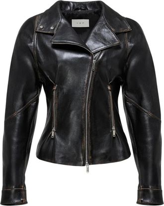 VSP Vsp, Femme, Vestes, Noir, Taille: 36 FR Julitte Leather Jacket