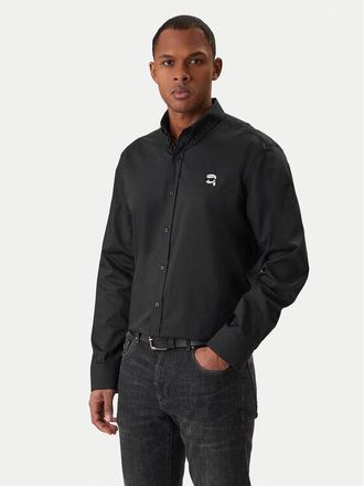 Karl Lagerfeld Hemd 605912 561600 Schwarz Regular Fit
