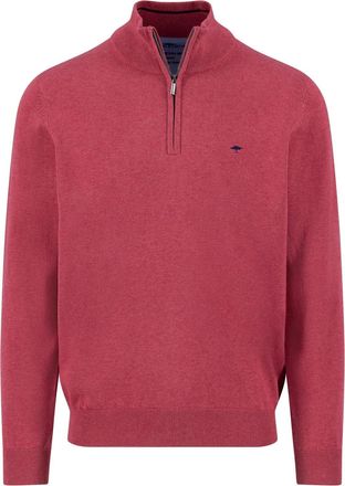 Fynch-Hatton Troyer aus Baumwolle mit Reißverschluss und Stehkragen Berry/XXL